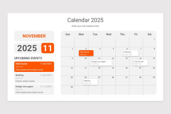 2025 Calendar Google Slide Template | Nulivo Market