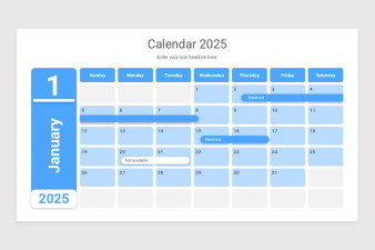 2025 Calendar Google Slide Template | Nulivo Market