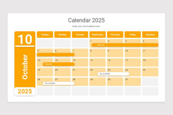 2025 Calendar Google Slide Template | Nulivo Market