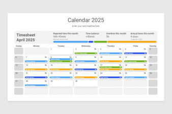 2025 Calendar Google Slide Template | Nulivo Market