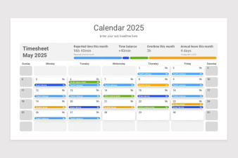2025 Calendar Google Slide Template | Nulivo Market