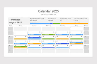 2025 Calendar Google Slide Template | Nulivo Market
