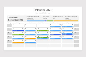 2025 Calendar Google Slide Template | Nulivo Market