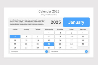 2025 Calendar Google Slide Template | Nulivo Market