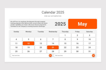 2025 Calendar Google Slide Template | Nulivo Market