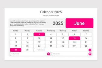 2025 Calendar Google Slide Template | Nulivo Market