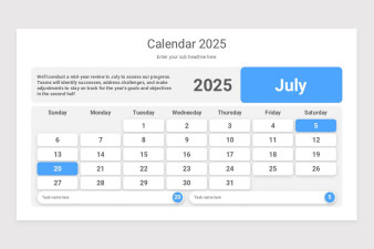 2025 Calendar Google Slide Template | Nulivo Market