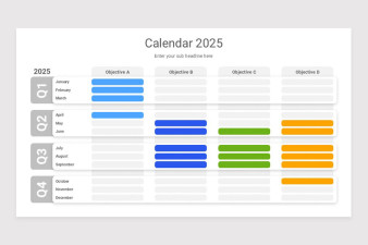 2025 Calendar Google Slide Template | Nulivo Market