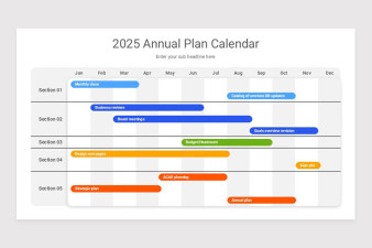 2025 Calendar Google Slide Template | Nulivo Market
