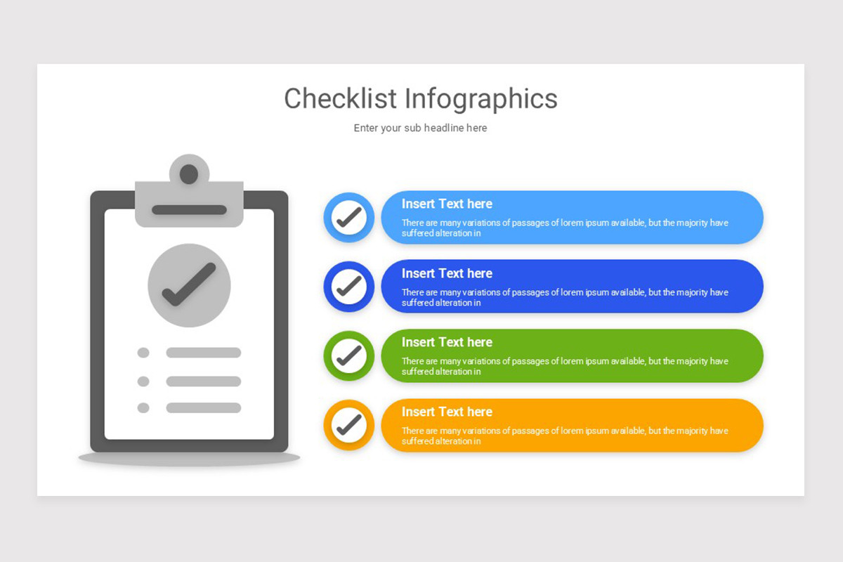 Checklist Infographics Keynote Template | Nulivo Market