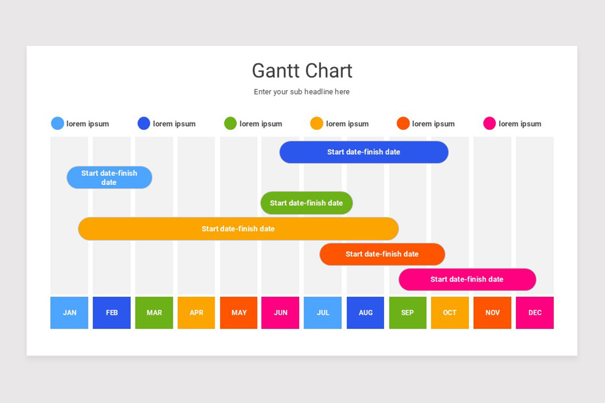 Gantt Charts Infographic PowerPoint Template | Nulivo Market
