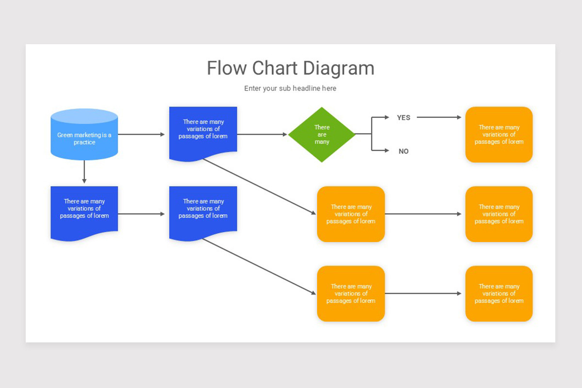Flow Chart Diagram PowerPoint Template | Nulivo Market