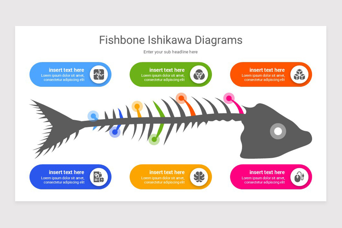 Fishbone Ishikawa Diagrams PowerPoint Template | Nulivo Market