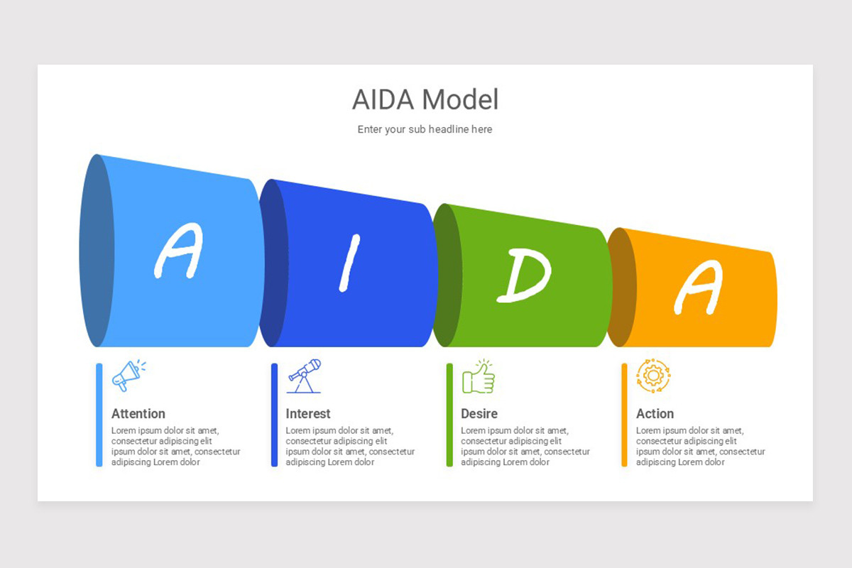 AIDA Model PowerPoint Template | Nulivo Market