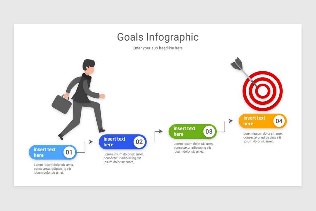 Goals Infographic Model PowerPoint Template | Nulivo Market