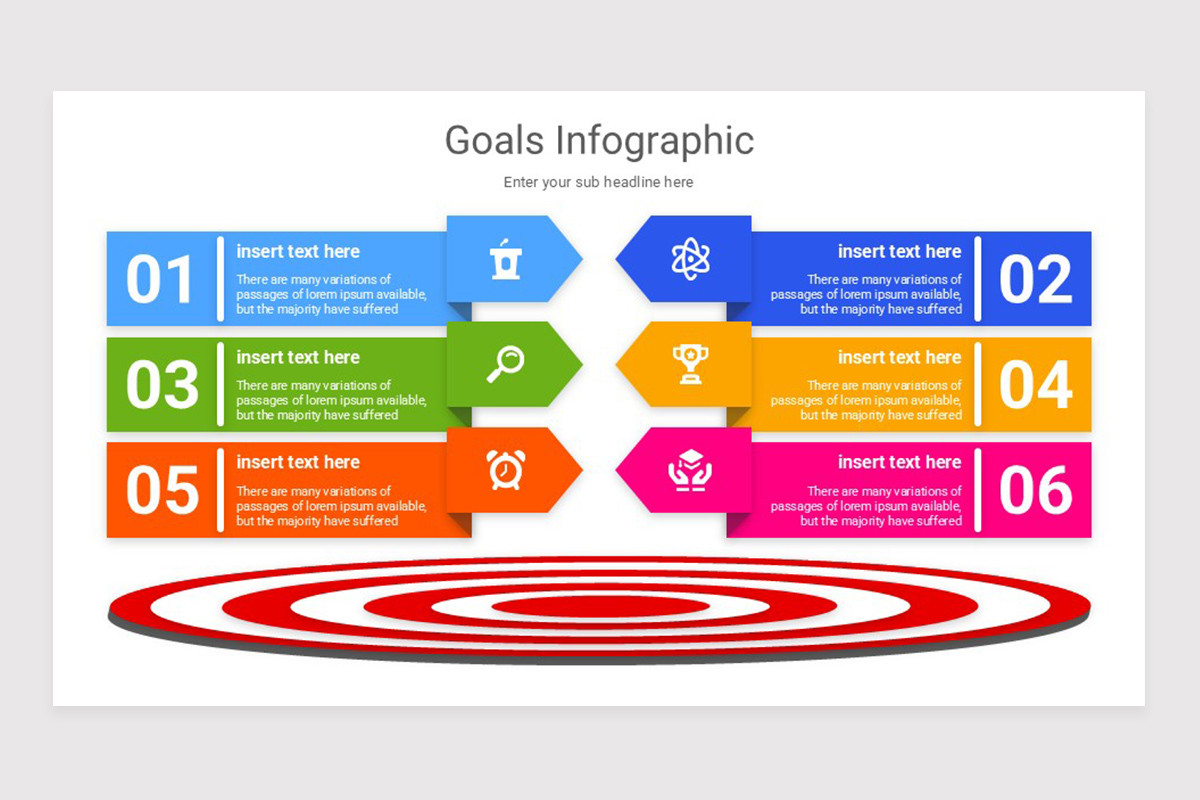 Goals Infographic Model Keynote Template | Nulivo Market
