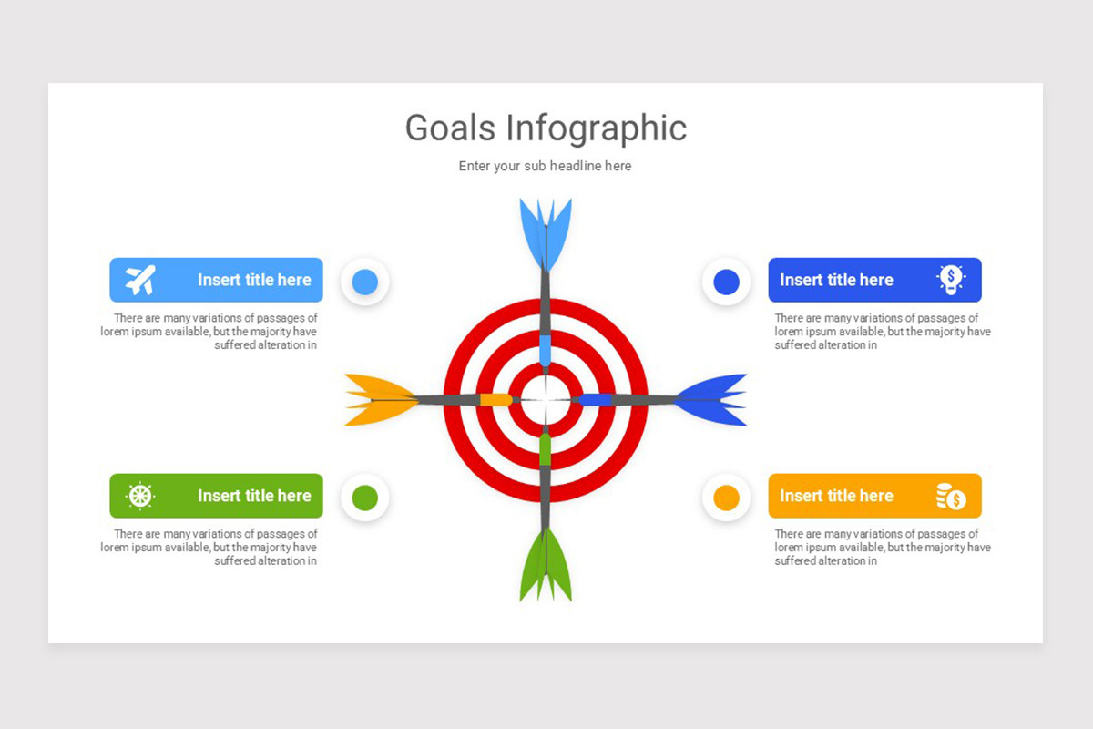 Goals Infographic Model Keynote Template | Nulivo Market