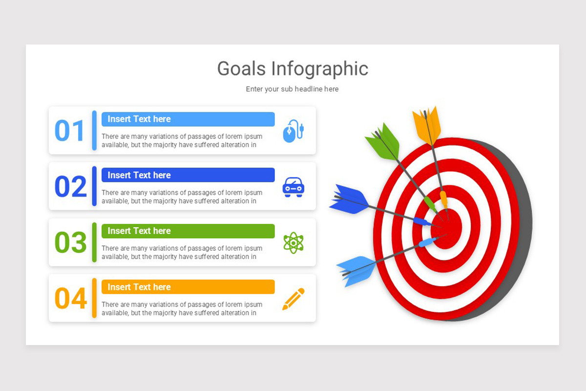 Goals Infographic Model Keynote Template | Nulivo Market