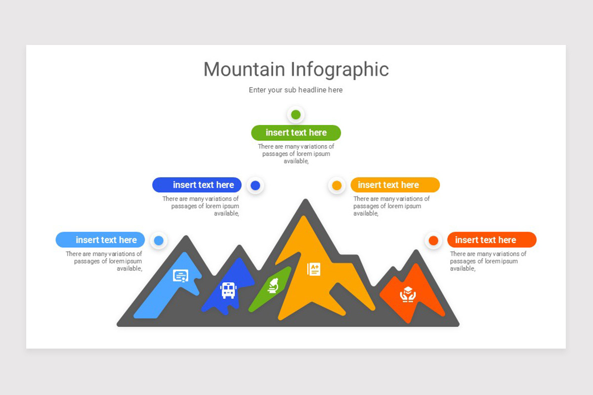 Mountain Roadmap Infographic PowerPoint Template | Nulivo Market