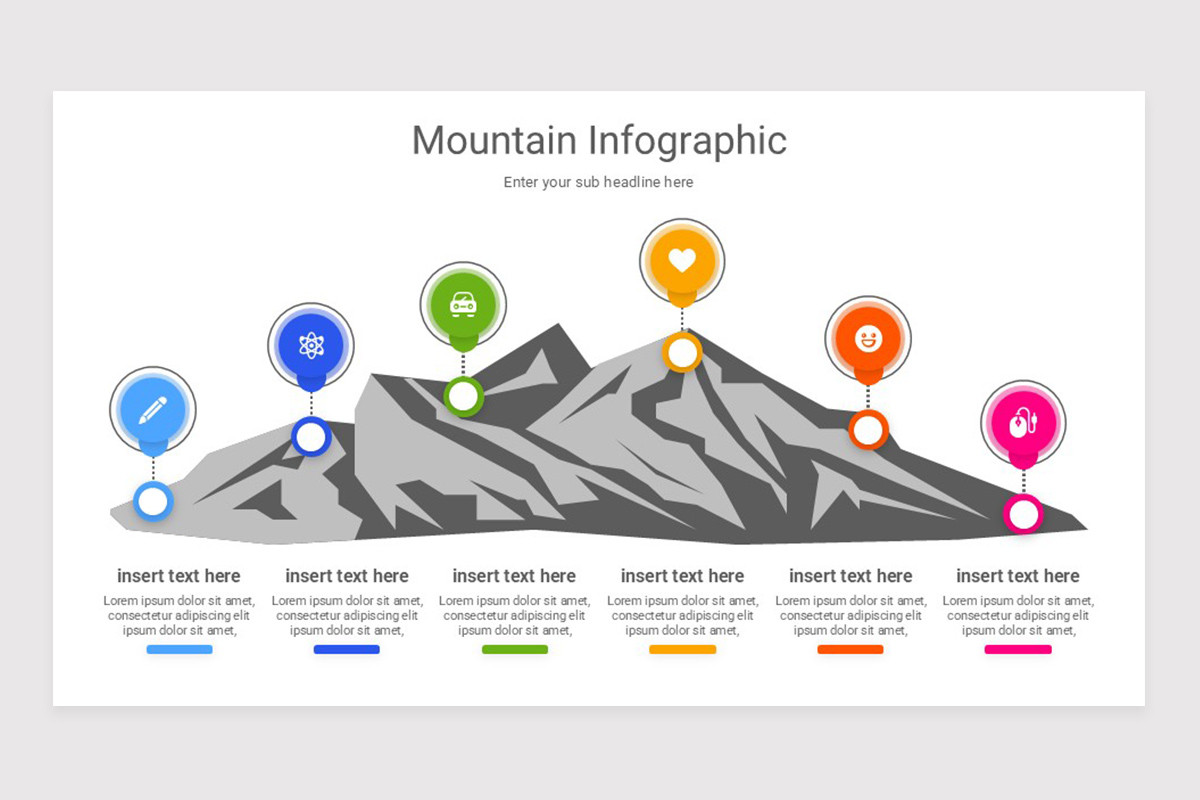 Mountain Roadmap Infographic PowerPoint Template | Nulivo Market