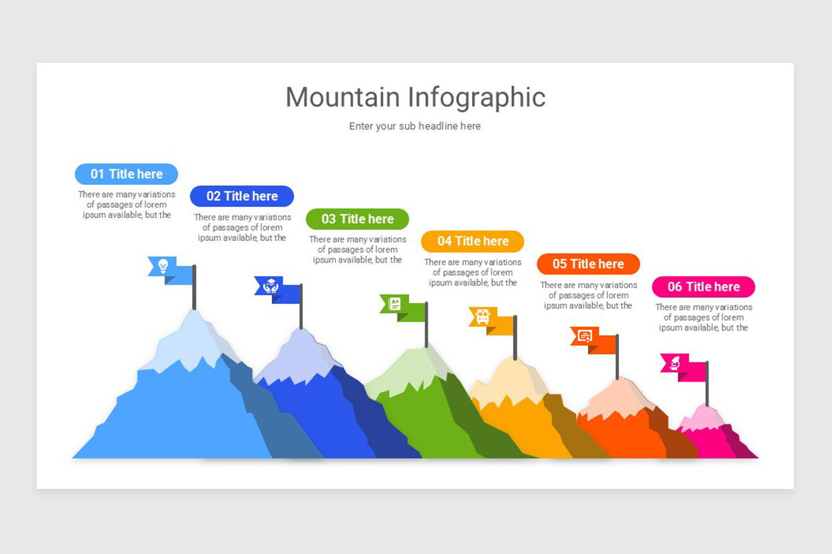 Mountain Roadmap Infographic PowerPoint Template | Nulivo Market