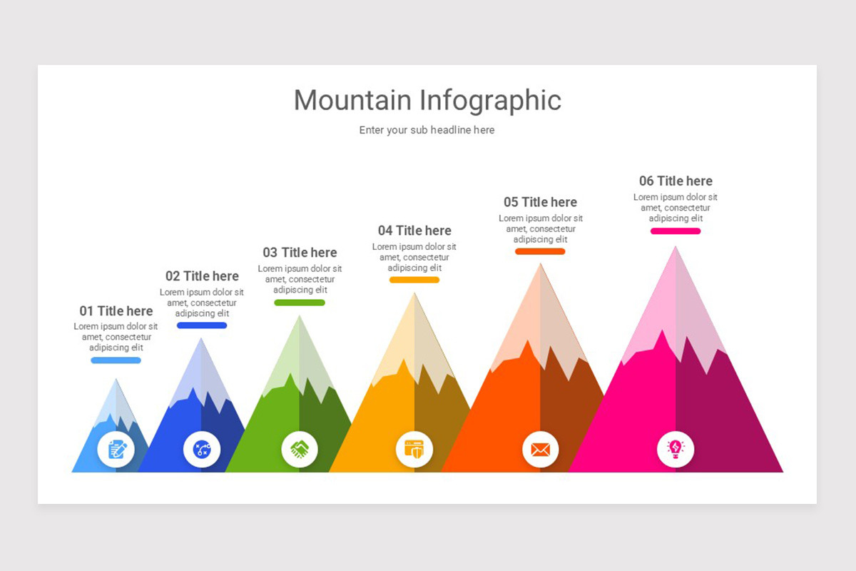 Mountain Roadmap Infographic PowerPoint Template | Nulivo Market