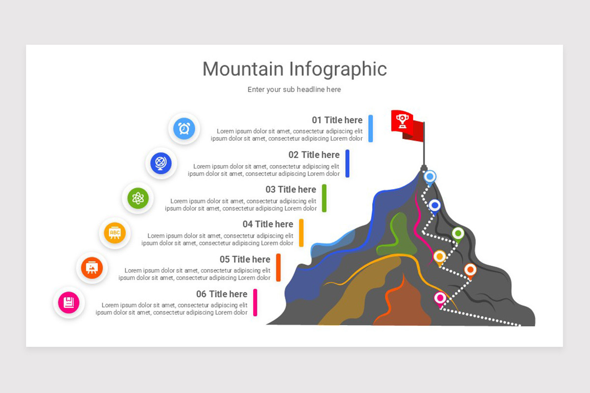 Mountain Roadmap Infographic Google Slide Template | Nulivo Market