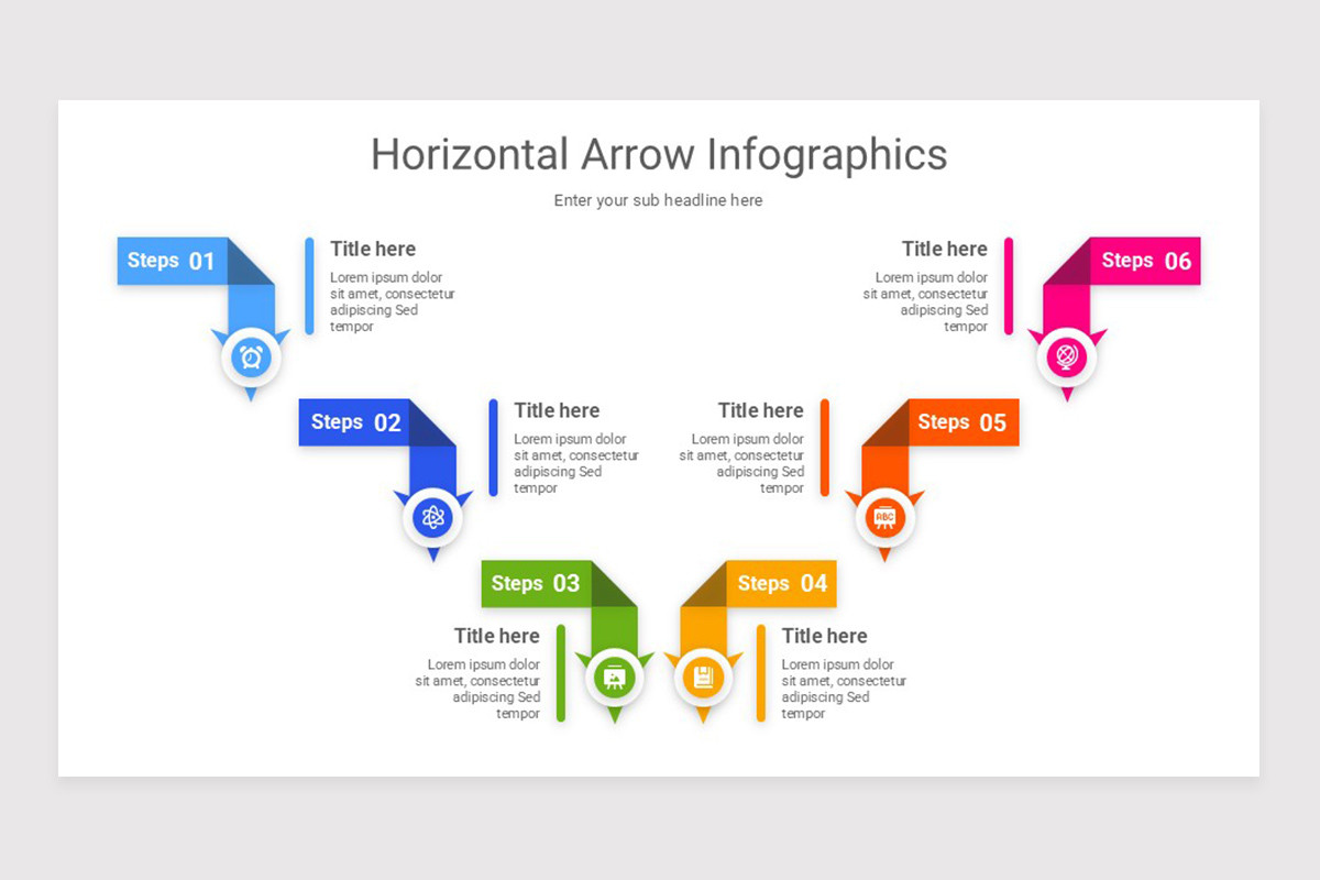 Horizontal Arrow Infographics PowerPoint Template | Nulivo Market