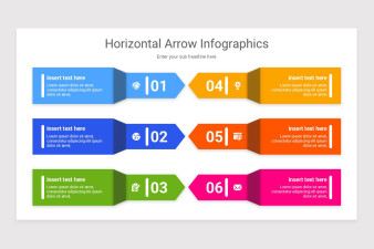 Horizontal Arrow Infographics PowerPoint Template | Nulivo Market