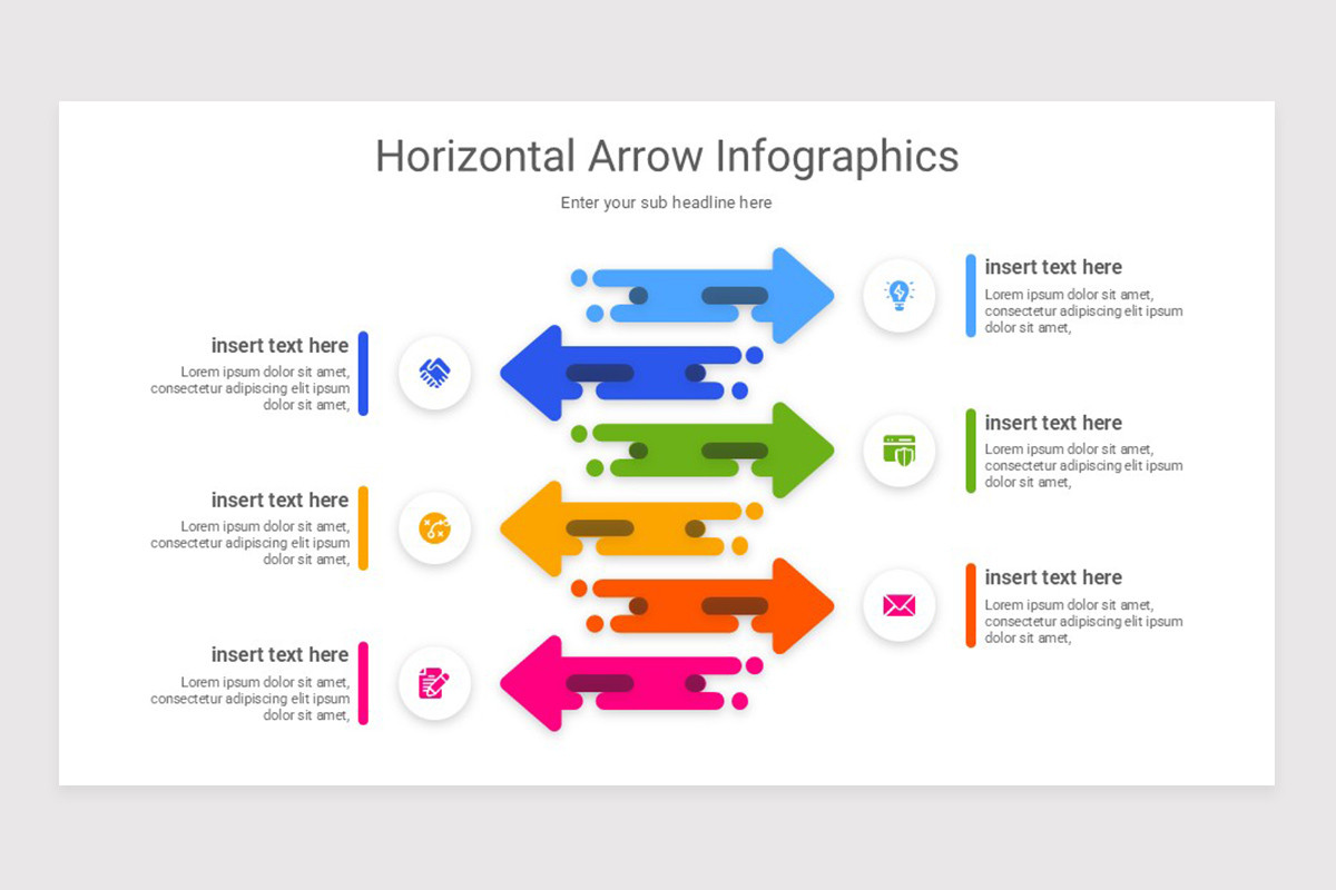 Horizontal Arrow Infographics Keynote Template | Nulivo Market