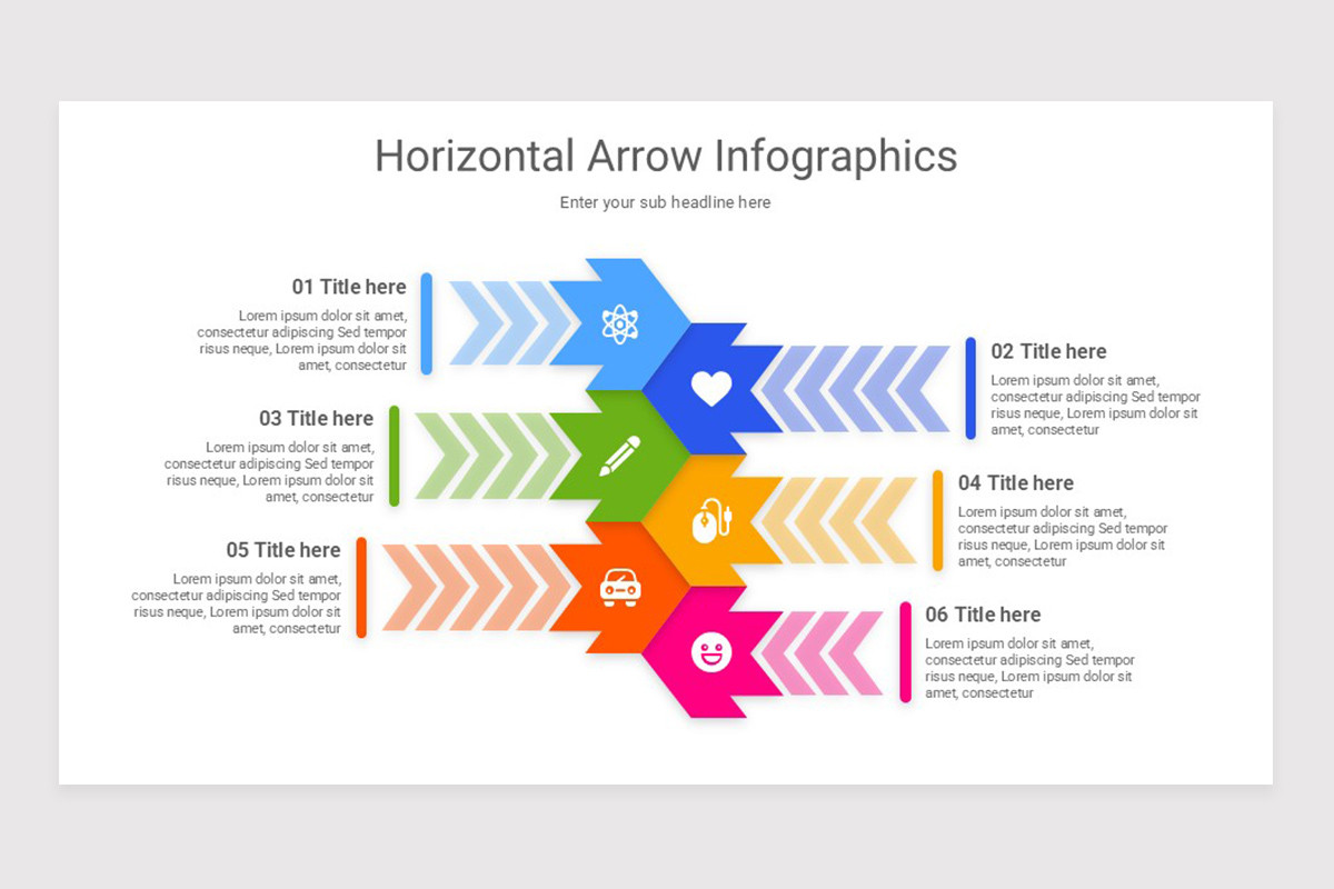 Horizontal Arrow Infographics Keynote Template | Nulivo Market