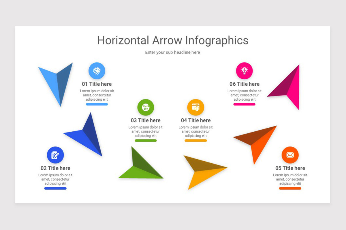 Horizontal Arrow Infographics Keynote Template | Nulivo Market