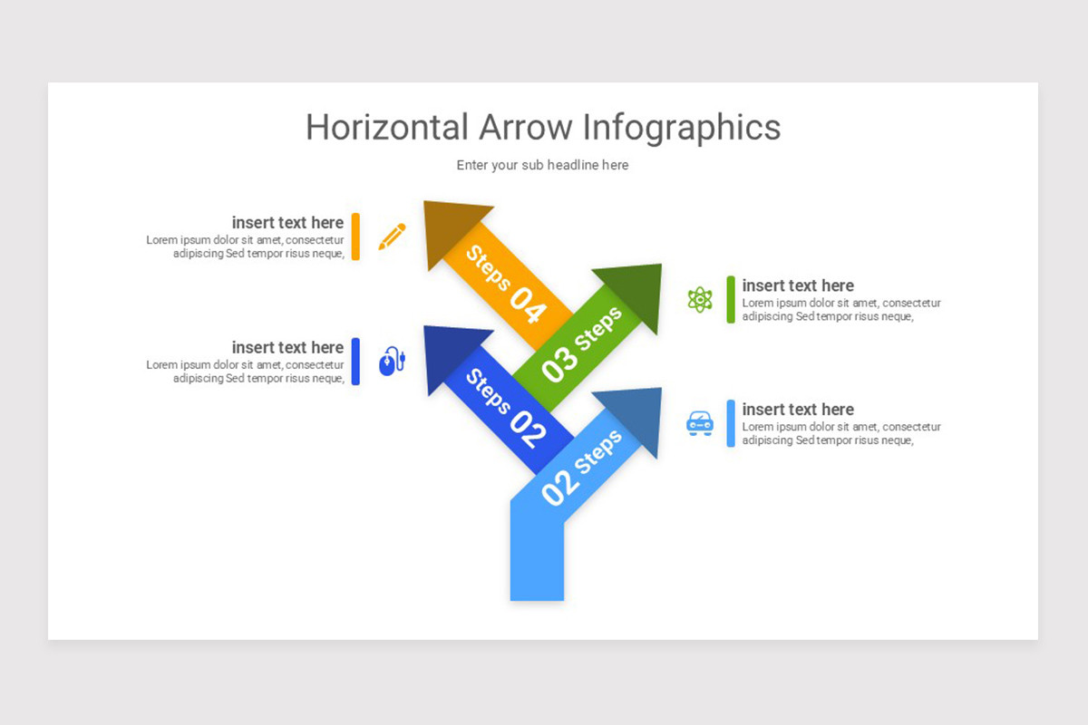Horizontal Arrow Infographics Keynote Template | Nulivo Market