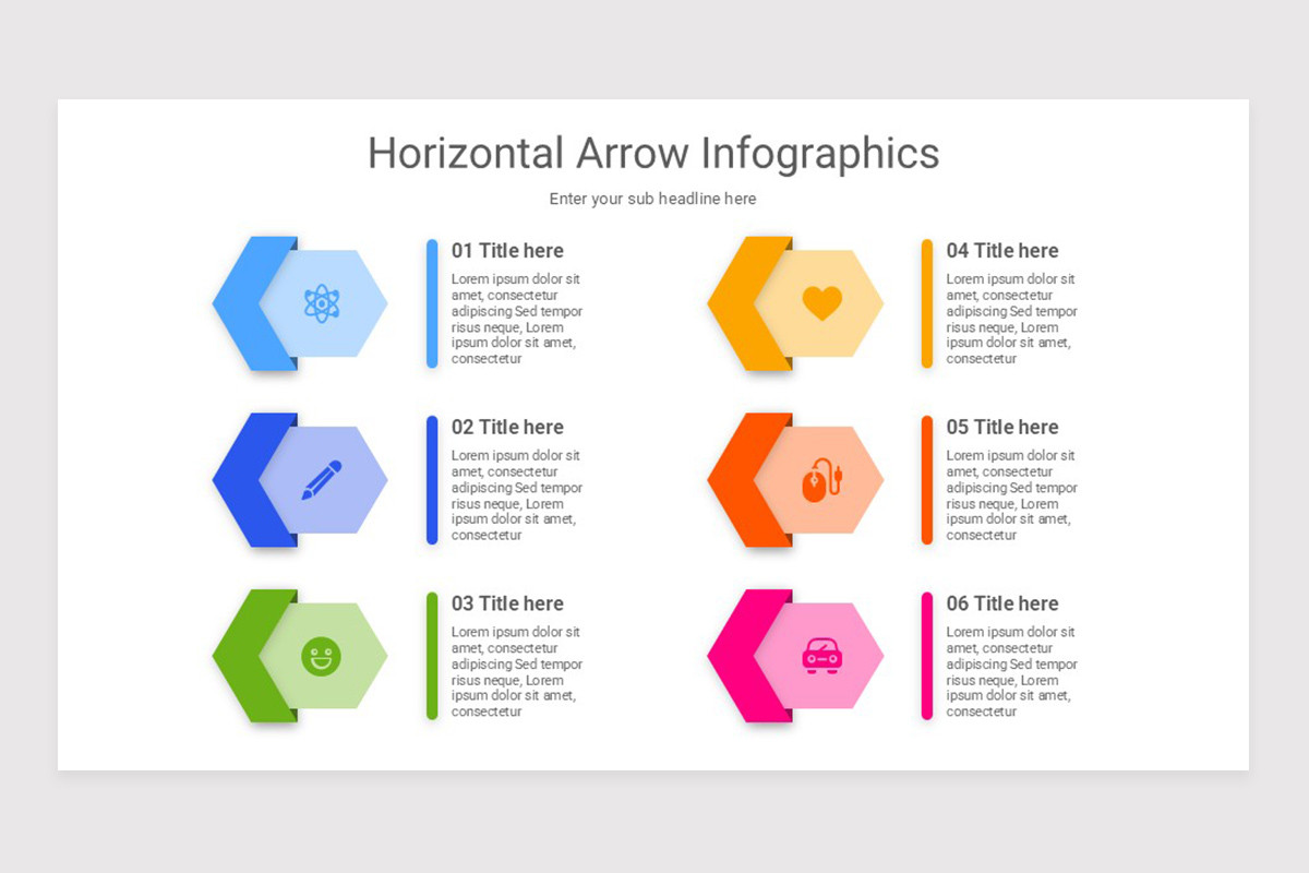Horizontal Arrow Infographics Google Slide Template | Nulivo Market