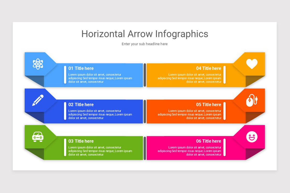 Horizontal Arrow Infographics Google Slide Template | Nulivo Market