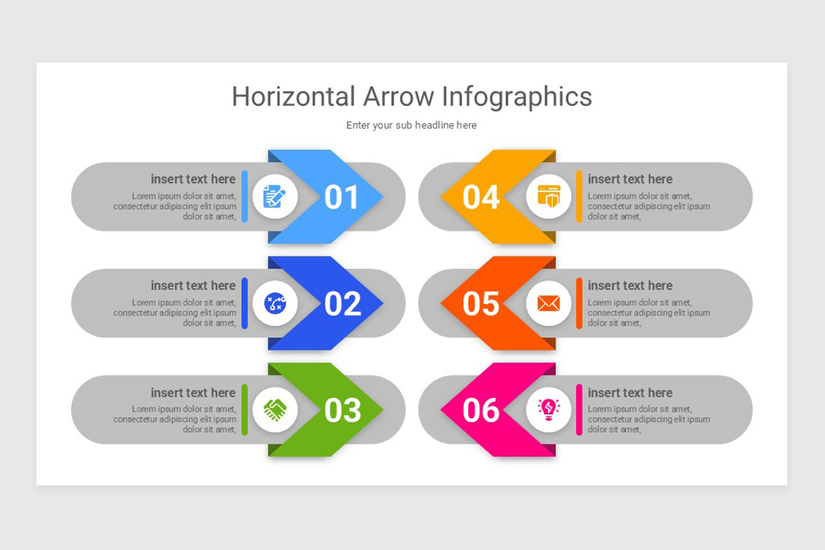 Horizontal Arrow Infographics Google Slide Template | Nulivo Market
