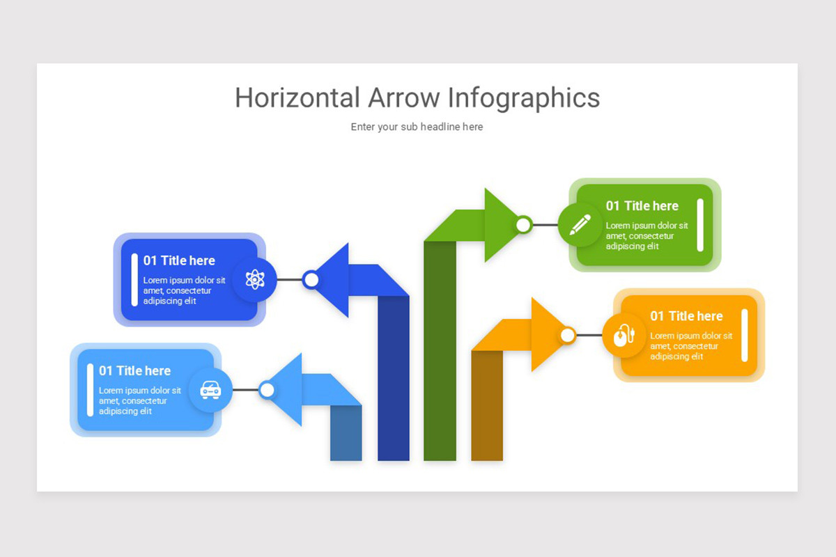 Horizontal Arrow Infographics Google Slide Template | Nulivo Market