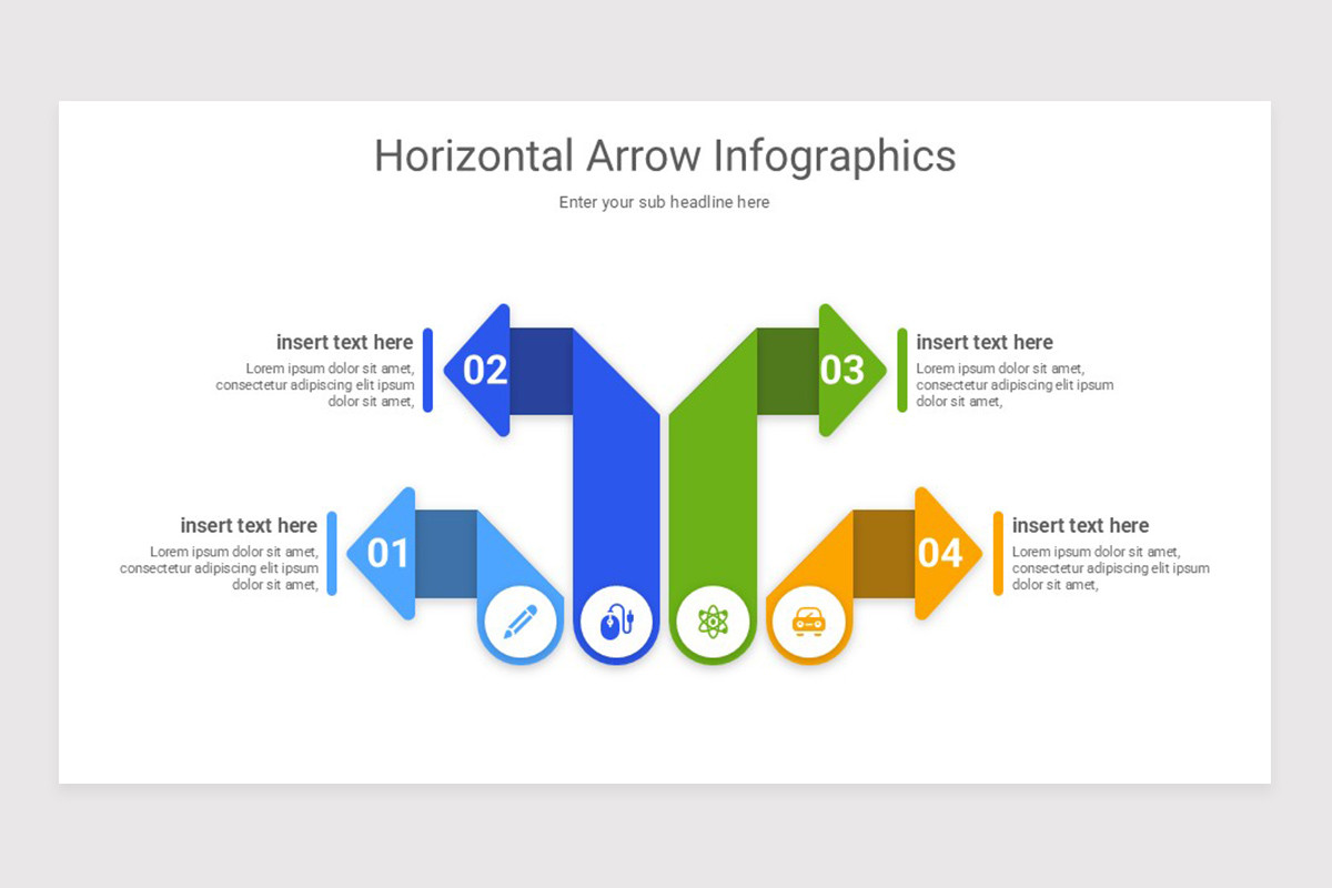 Horizontal Arrow Infographics Google Slide Template | Nulivo Market