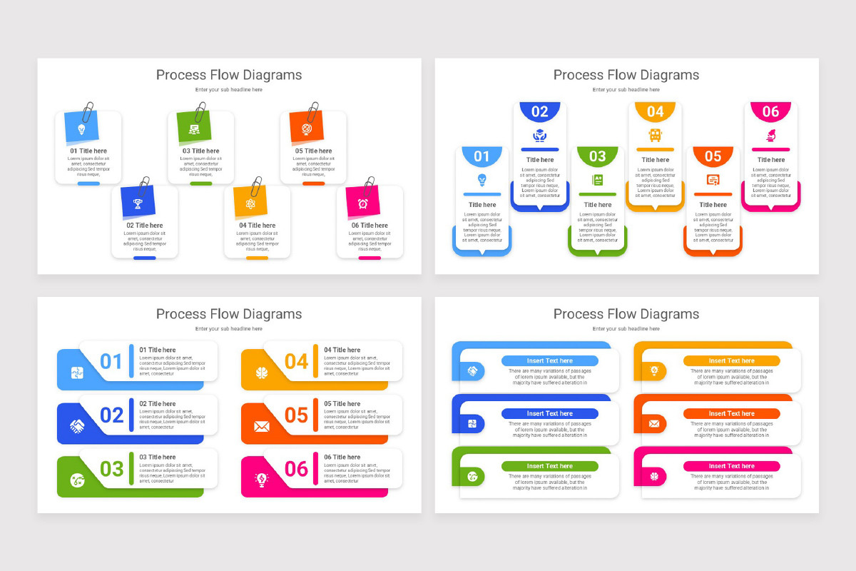 Process Flow Diagrams PowerPoint Template | Nulivo Market