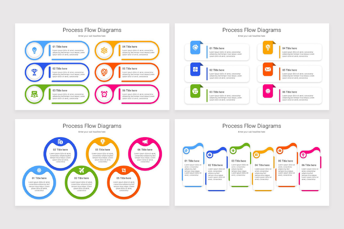 Process Flow Diagrams Google Slide Template | Nulivo Market