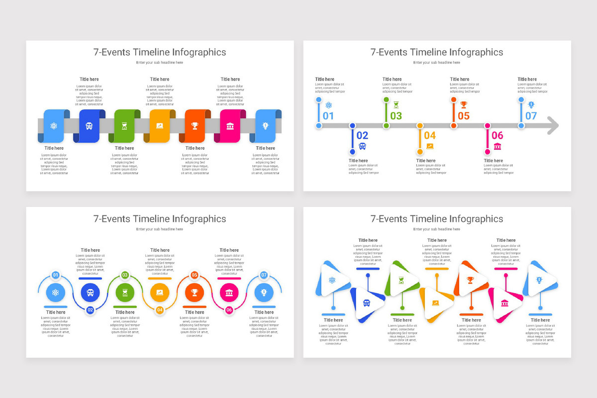 7 Events Timeline Infographics Keynote Template | Nulivo Market