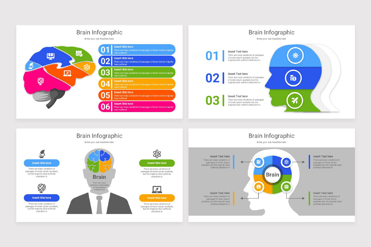 Brain Infographic Google Slide Template | Nulivo Market