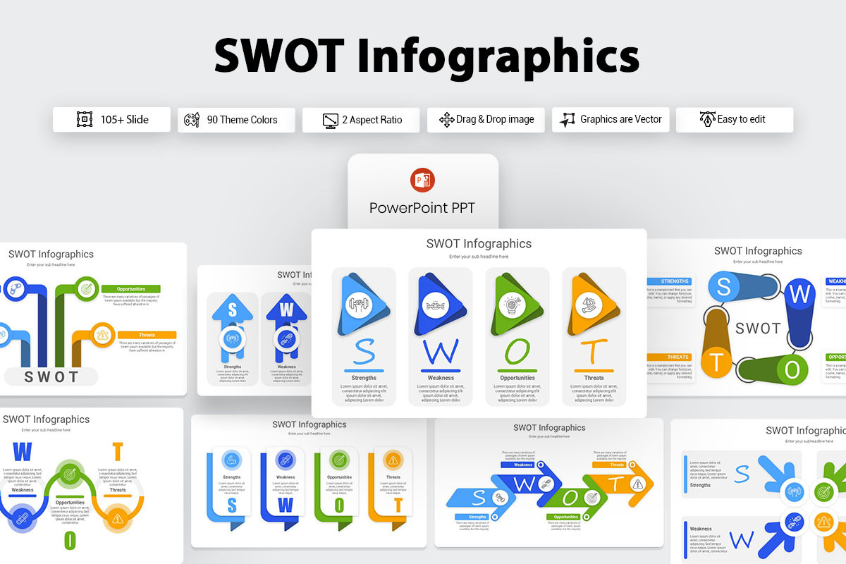 SWOT Infographics PowerPoint Template | Nulivo Market