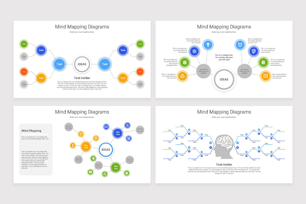 Mind Mapping Diagrams PowerPoint Template | Nulivo Market
