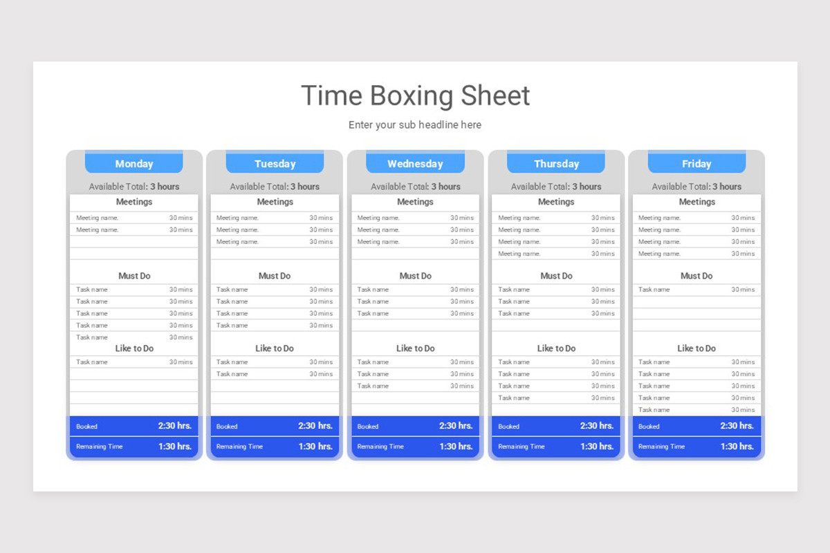 Time Management Toolbox PowerPoint Template | Nulivo Market