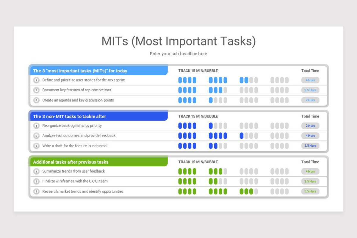 Time Management Toolbox Keynote Template | Nulivo Market