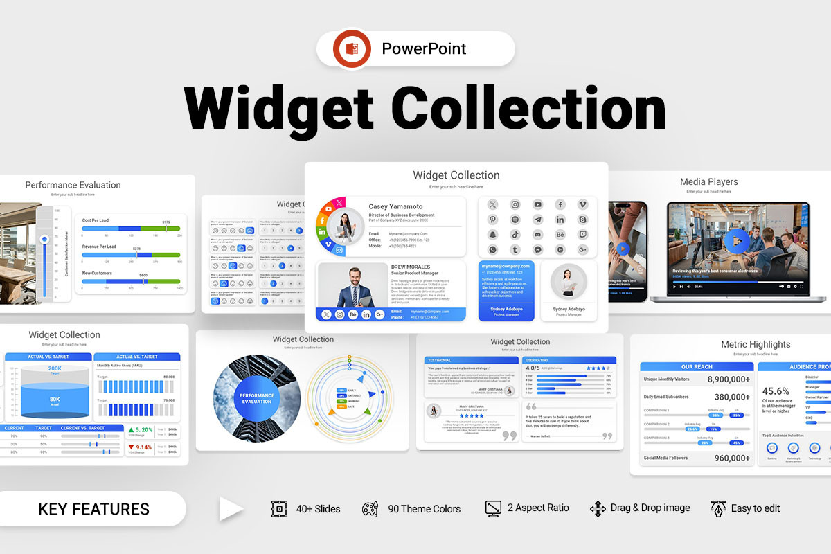 Widget Collection PowerPoint Template | Nulivo Market
