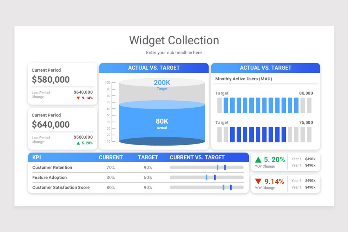 Widget Collection PowerPoint Template | Nulivo Market