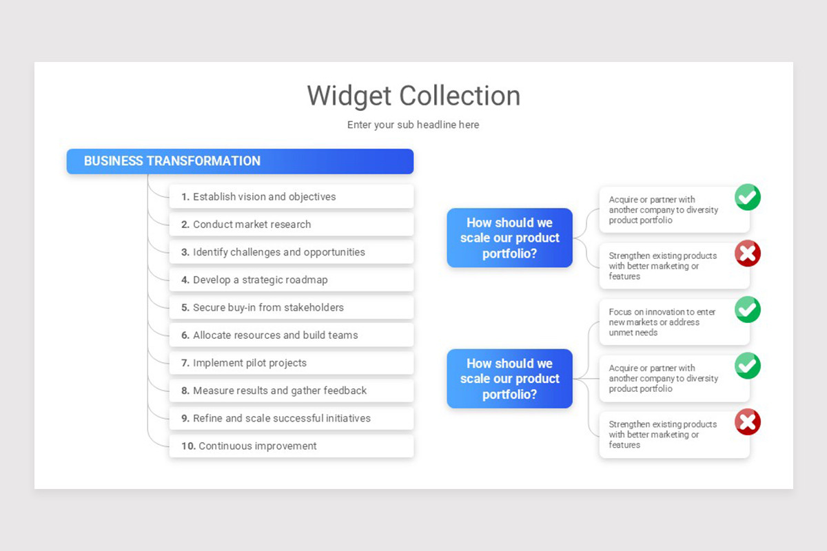 Widget Collection PowerPoint Template | Nulivo Market