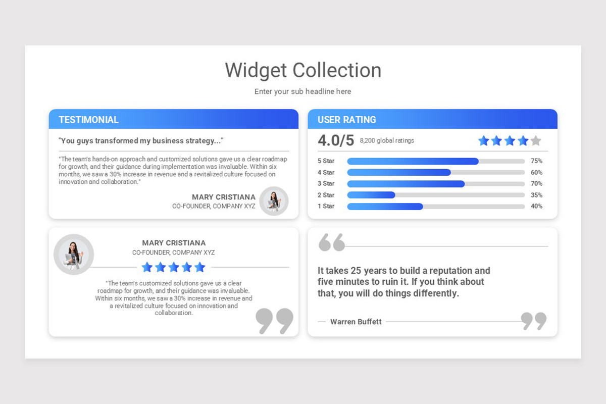 Widget Collection PowerPoint Template | Nulivo Market